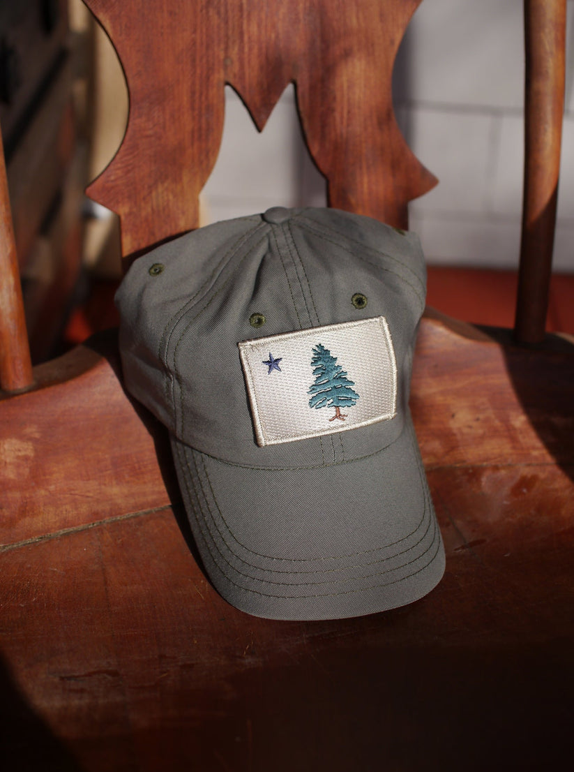1901 Maine Flag Insect Repelling Baseball Cap - Olive Green – Maine ...